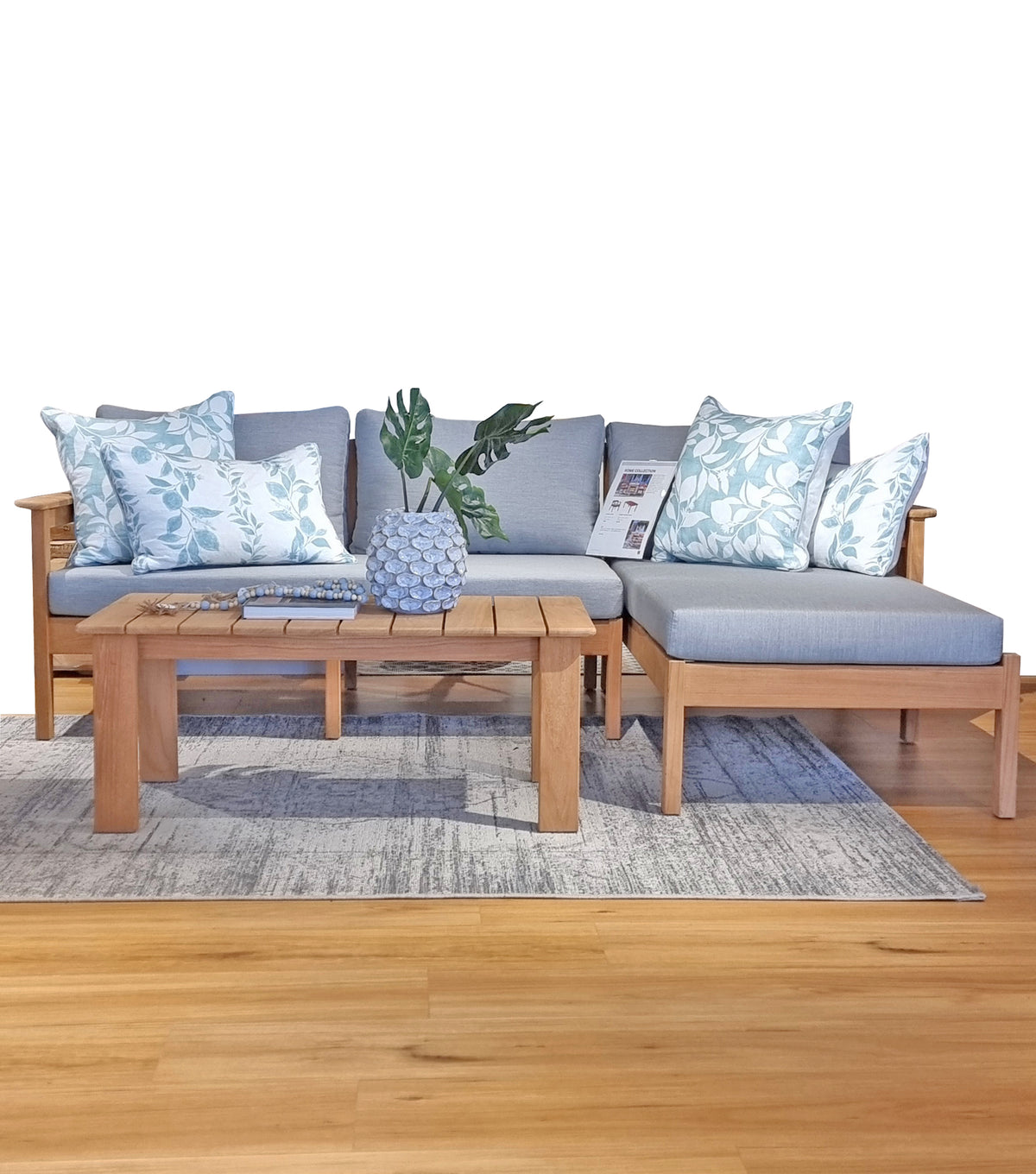 3-piece Rome Teak Wood Modular Outdoor Lounge Set （Limited stock）